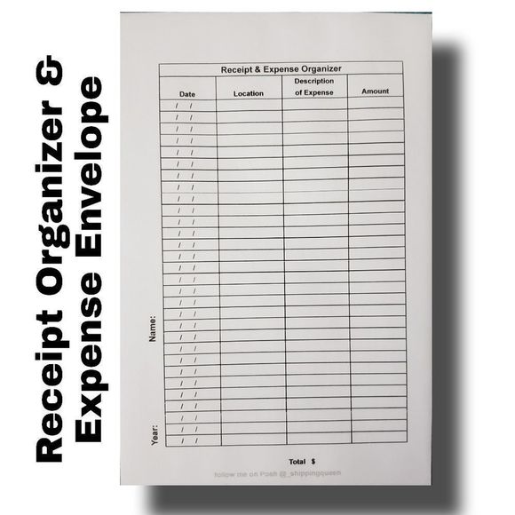 Office | 82 3ct Posh Expensetracker Envelopes Receipt Invoice Organizer ...